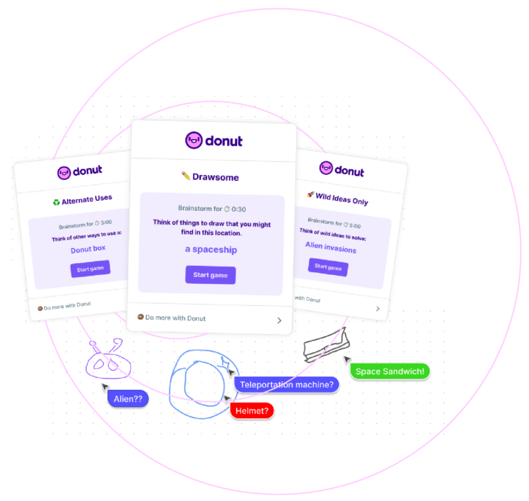 Enable collaboration and gathering across teams with Donut